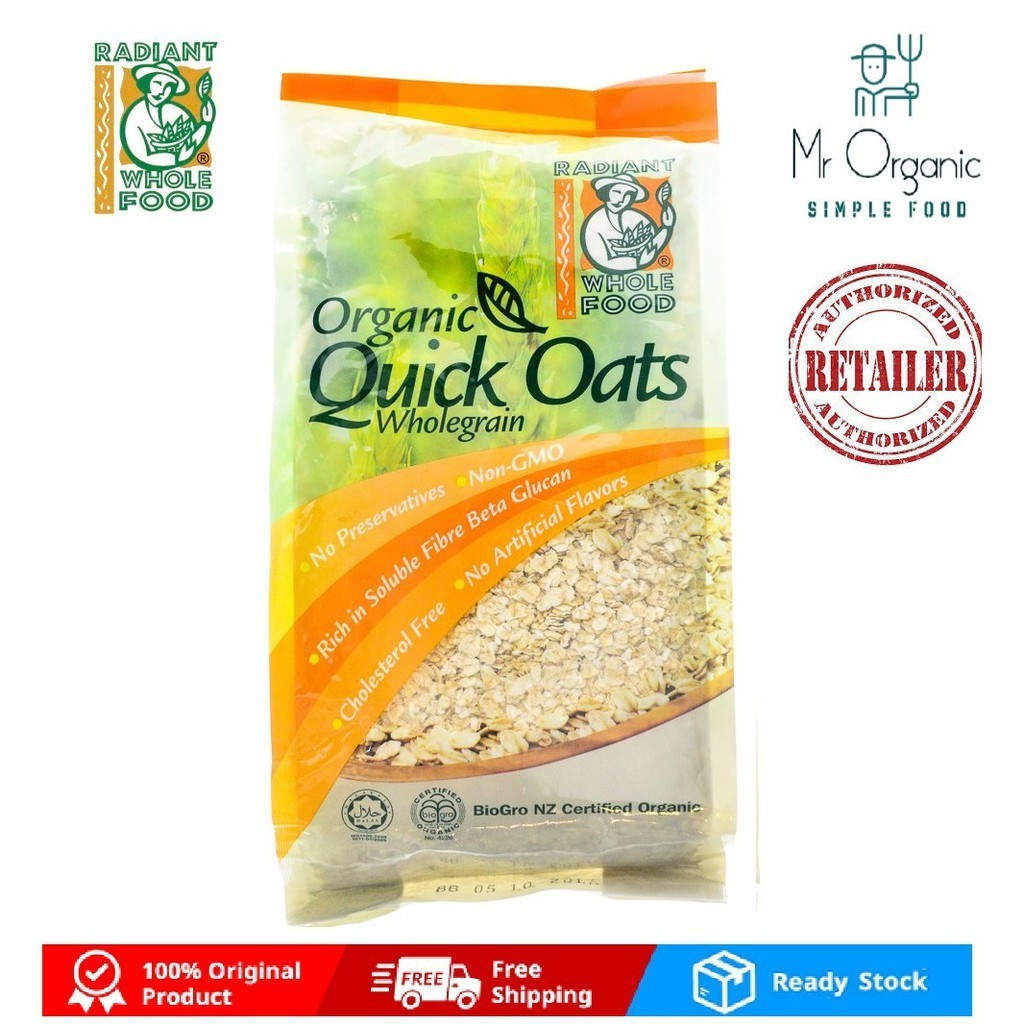Radiant Organic Quick Oats 500g | Shopee Malaysia