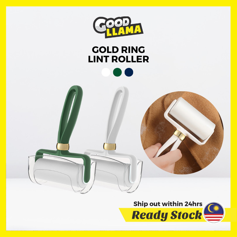 Gold Ring Lint Roller Cloth Lint Hair Dust Crumbs Remover Refill Sticky ...