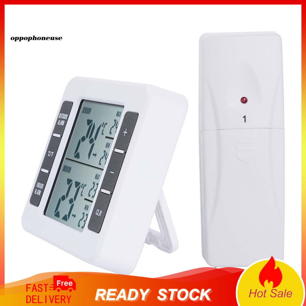 OPPO Refrigerator Thermometer High Precision Sound Alarm Wireless Wall ...