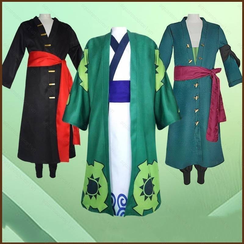 squar1 One Piece Roronoa Zoro cloak cosplay cloth Halloween party ...