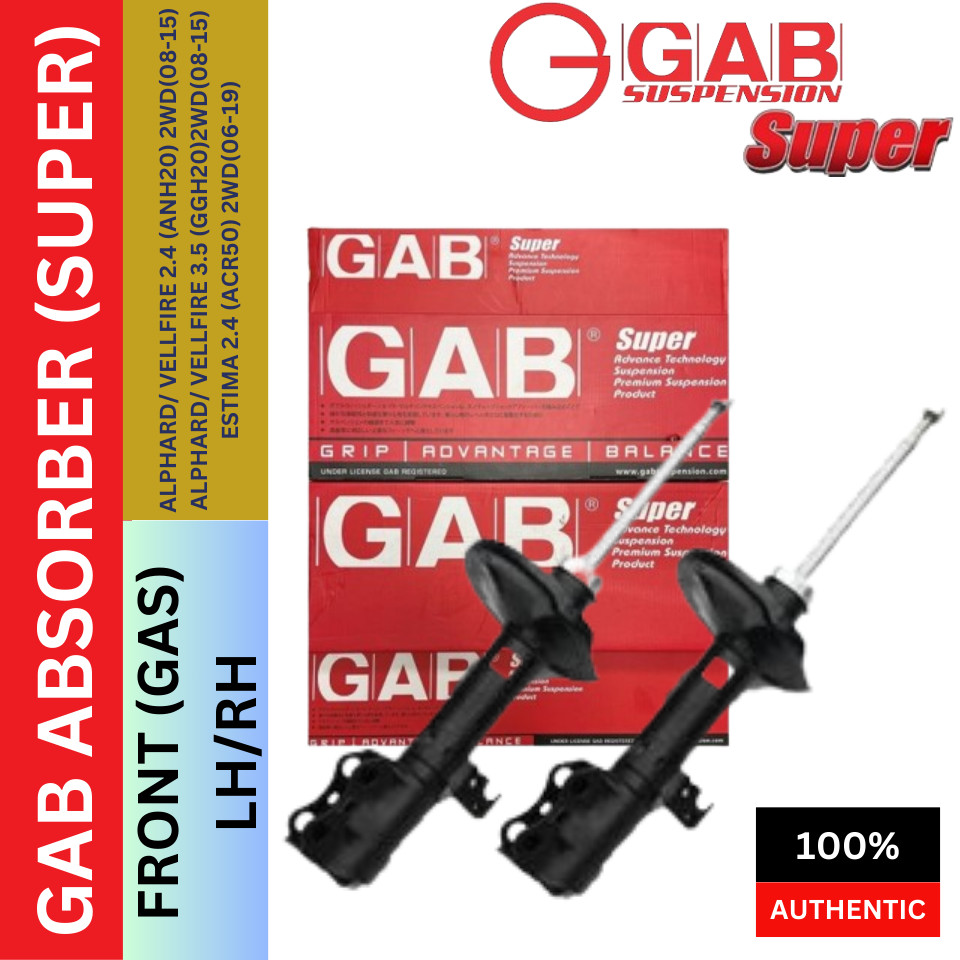 Original GAB Super Absorber - FRONT & REAR GAS - ALPHARD/WELLFIRE 2.4 ...
