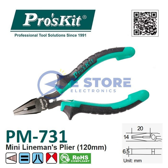 Pro'sKit PM-731 Mini Lineman's Plier (120mm) | Shopee Malaysia