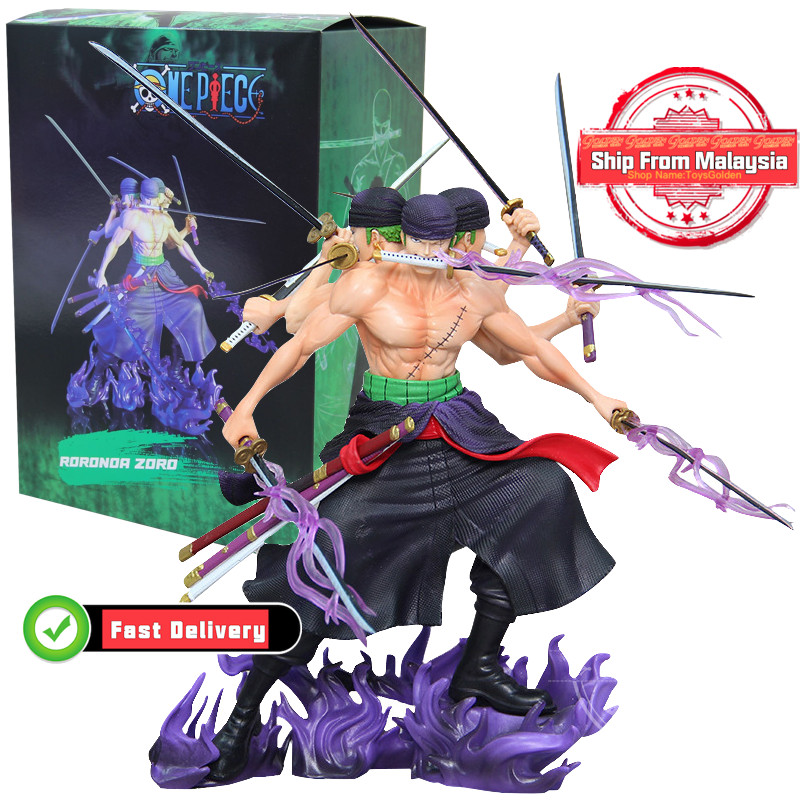 Anime One Piece Roronoa Zoro Action Figures 30cm PVC Collectible Model ...