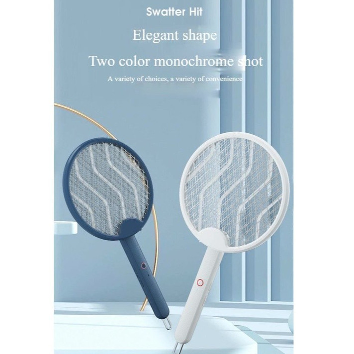 B2U Insect Racket Mosquito Foldable Swatter USB Rechargeable Dual Modes ...