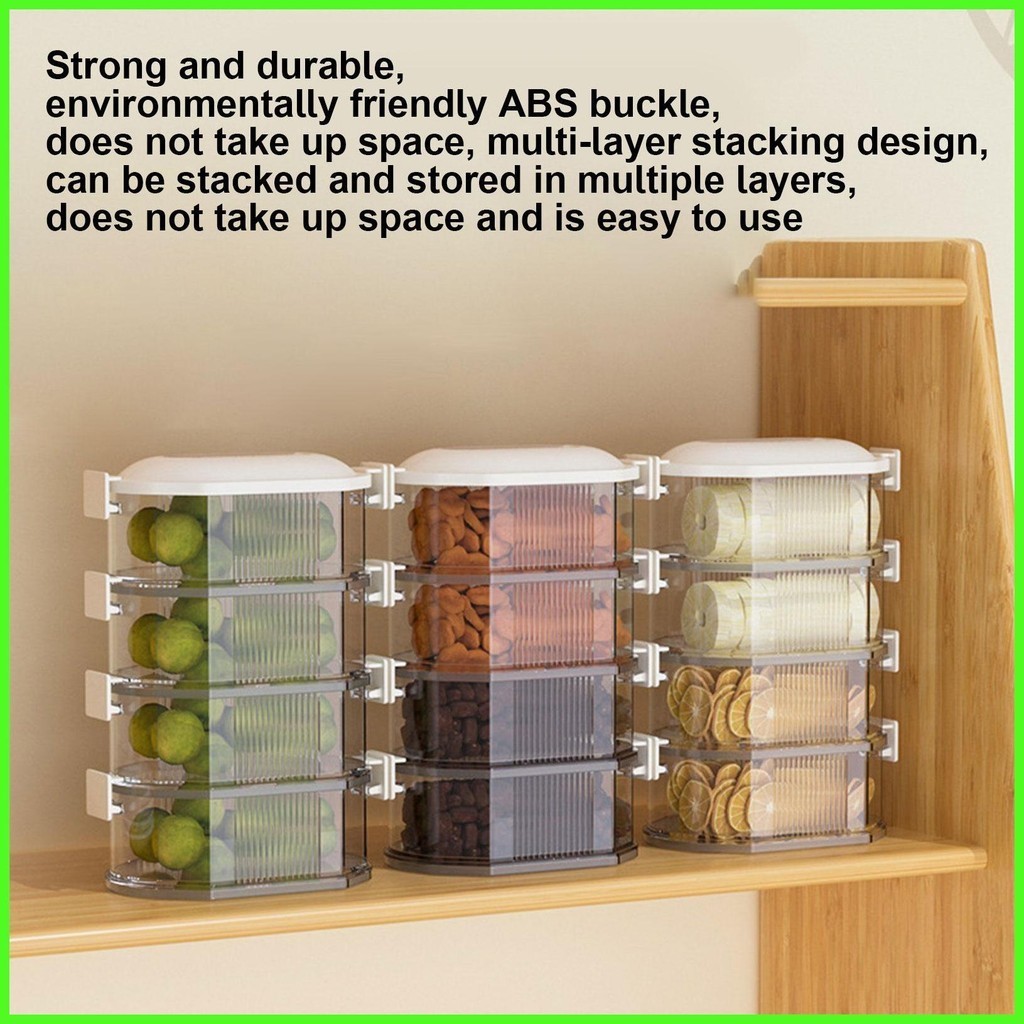 Stackable Kitchen Canisters Food Organizer Airtight Containers ...