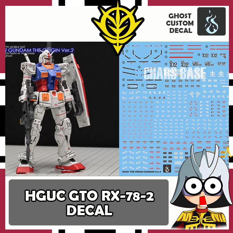 COPY GHOST DECAL HGUC RX-78-2 GTO VER DECAL | Shopee Malaysia
