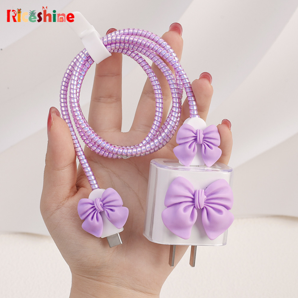 [Serendipity] Sweet Bowknot Charger Protective Cover Compatible for ...