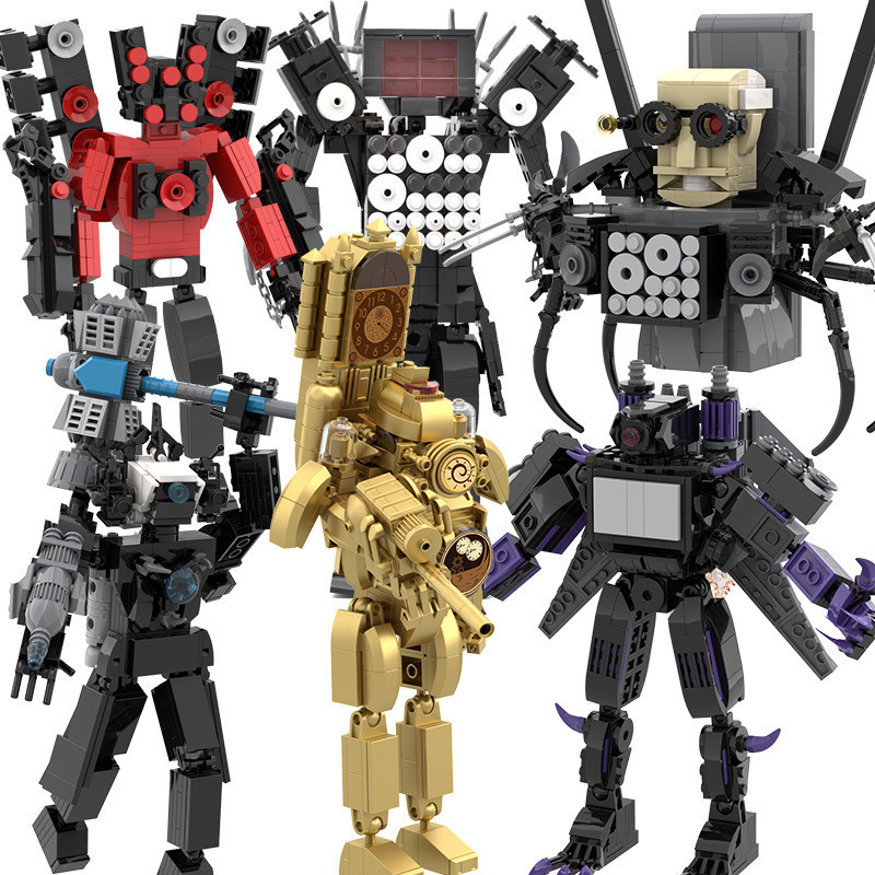 Upgrade Moc Skibidi Toilet Titan King Monitor Model Building Blocks ...