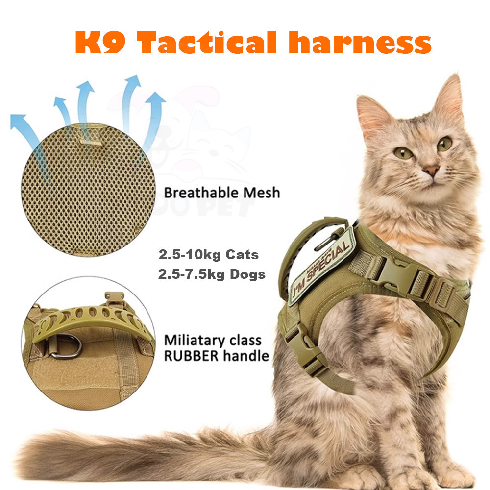 K9 Cat Harness Outdoor cat vest Waterproof cat clothes cat chest strap ...