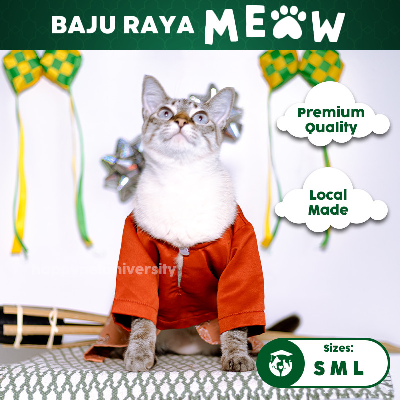 [BUATAN MAS] ORANGE Premium Baju Kurung Kucing Baju Melayu Baju Raya ...