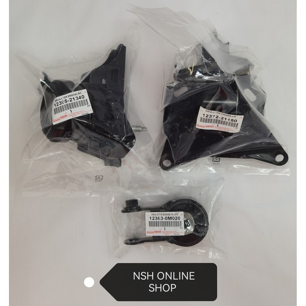 Engine Mounting Set (TOYOTA OEM) for Toyota Vios NCP93 NCP150 1.5 2008 ...