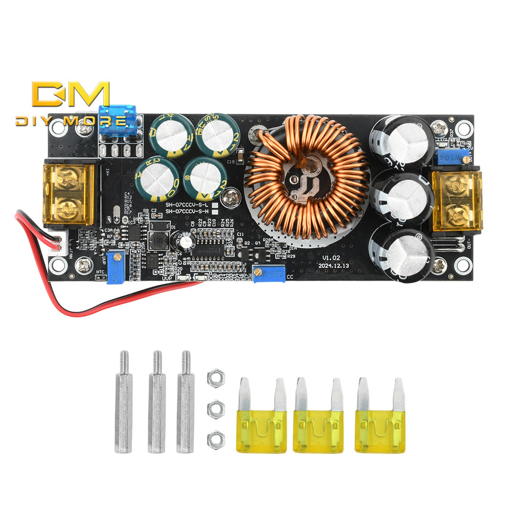 DIYMORE 1200W 20A/1800W 40A Boost Power Module DC-DC Boost Converter ...