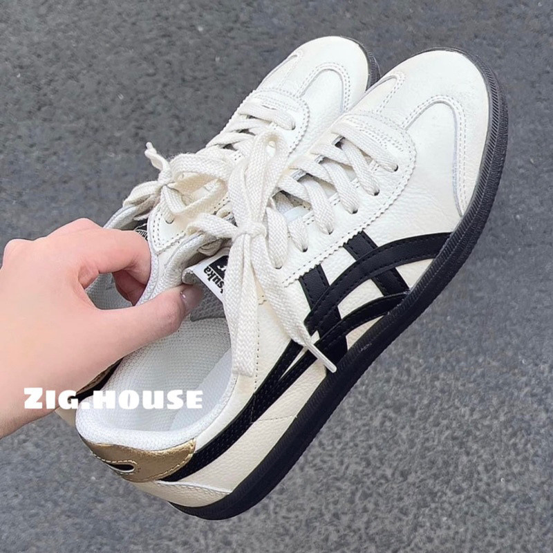 Onitsuka Tiger Tokuten sneaker dalam hitam dan putih | Shopee Malaysia