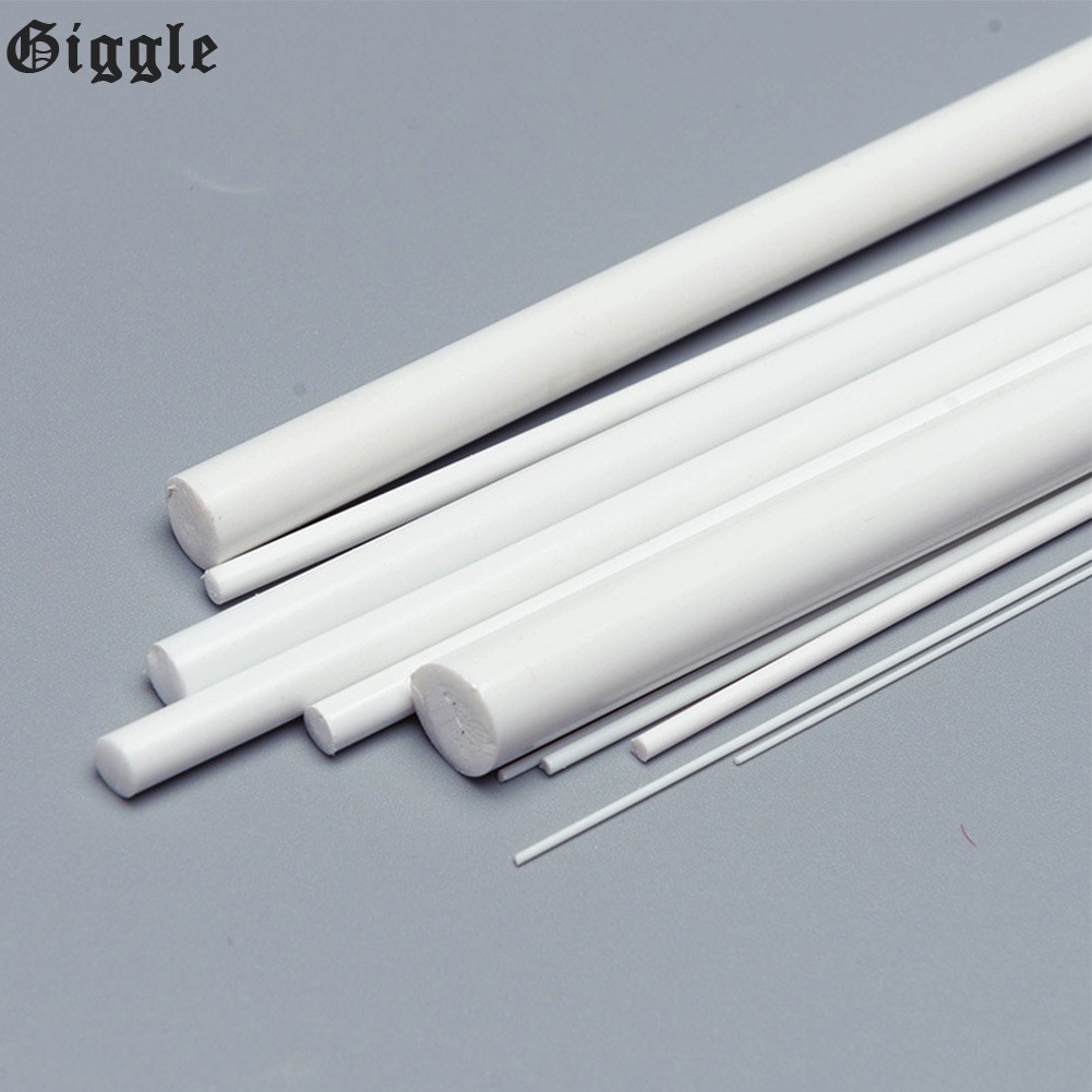 【GIG】5x White ABS Round Tube Plastic Rod ABS Solid Round Bar DIY Model ...