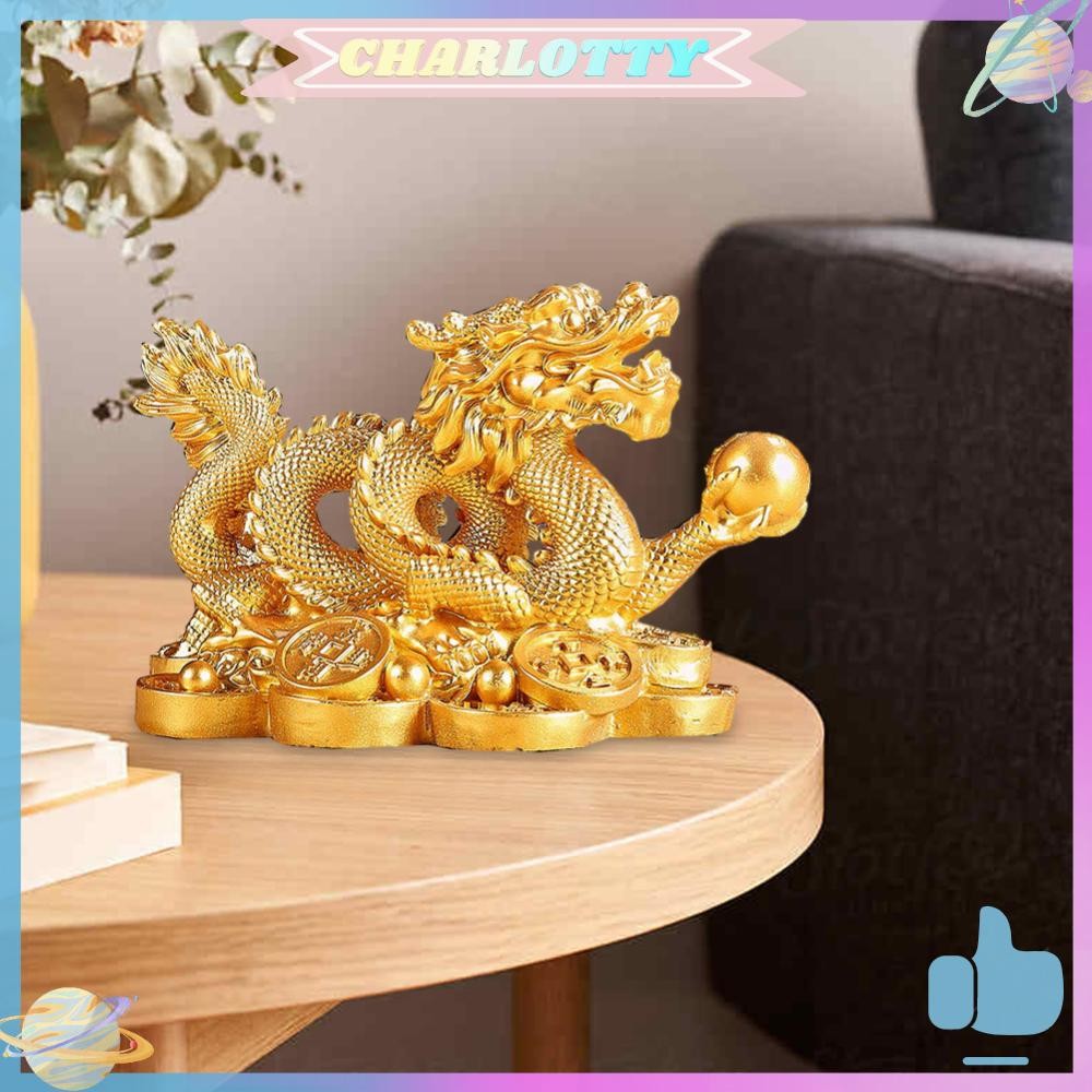 CHA 2024 Feng Shui Dragon Statue Attract Wealth Chinese Dragon ...