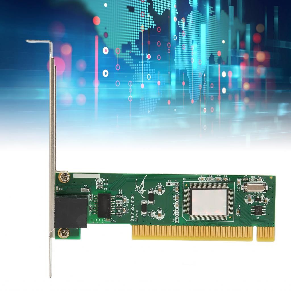Maib PCIe Network Adapter 10 100mbps LED Indicator Card NIC RJ45 for ...