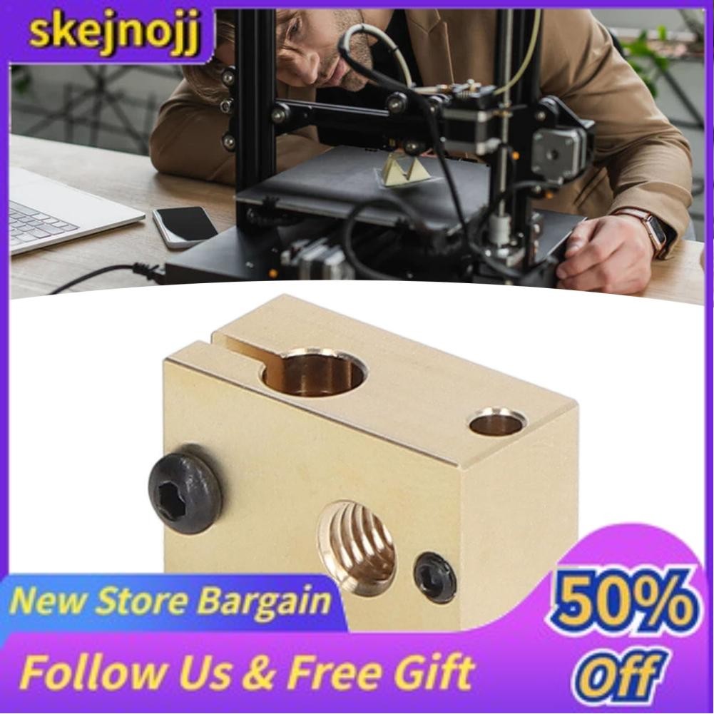 Skejnojj 3D Printer Heater Block Hotend Practical Wear Resistance Brass ...