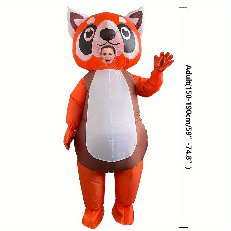 Kostum panda oren kembung, gaya anime yang elegan, bahan tenunan ...