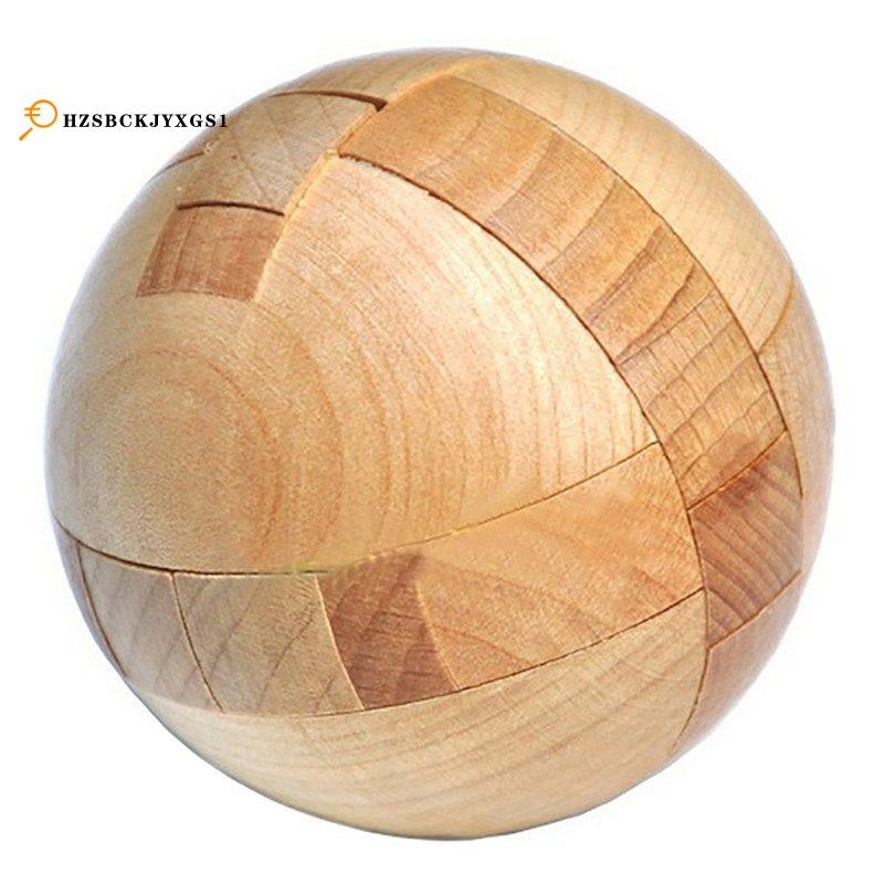 Wooden Puzzle Magic Ball Brain Teasers Toy Intelligence Game Sphere ...