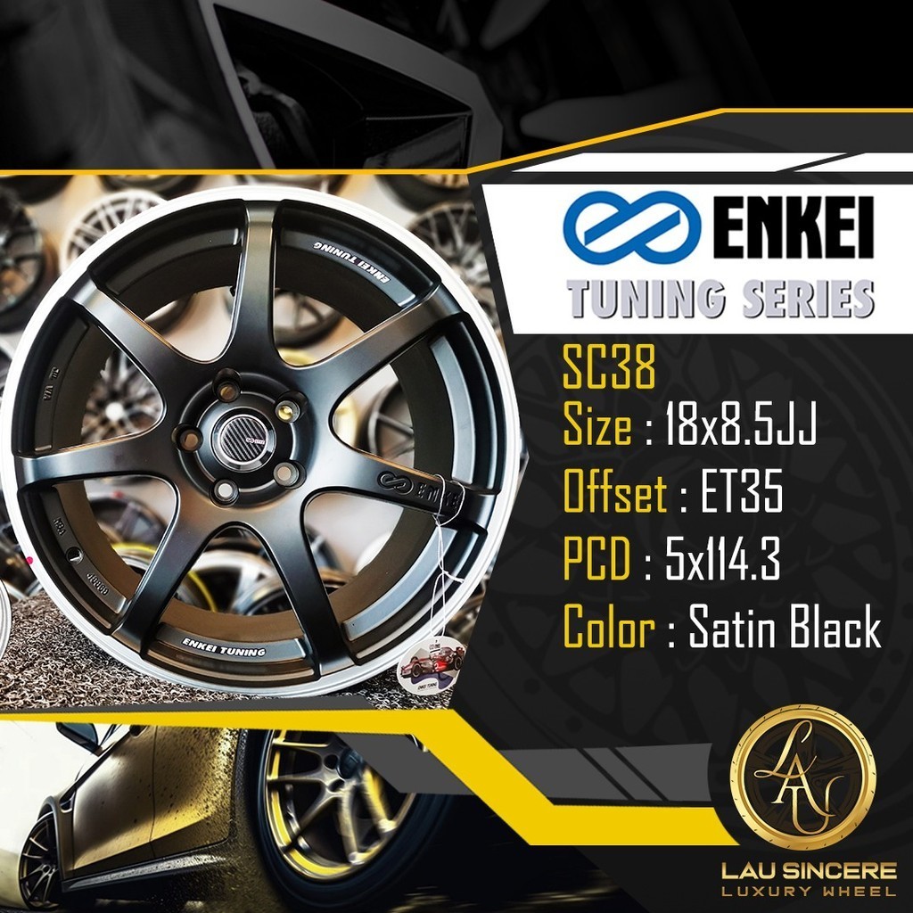 Enkei Tuning SC38 18x8.5JJ 5x114.3 Satin Black | Shopee Malaysia