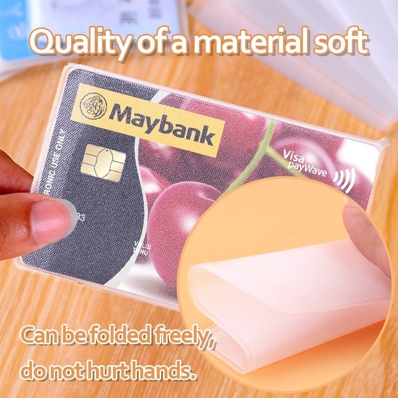 Waterproof Transparent PVC Card Cover Cardholder Case To Protect Credit ...