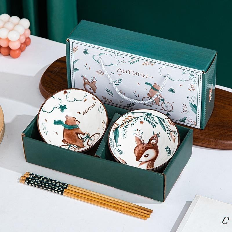 Bohemian Rice Bowl Porcelain Bowl set Ceramic Bowl Mangkuk Keramik Soup ...