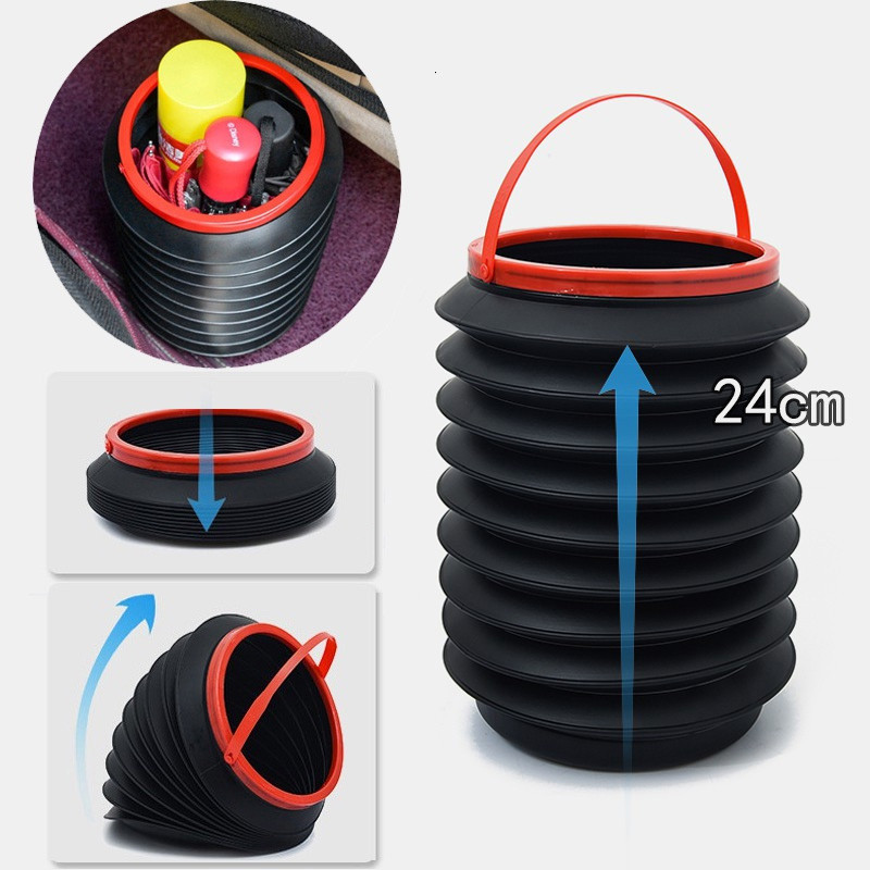 Universal Fold Car Trash Can Automobile Rubbish Bin Garbage Storage ...