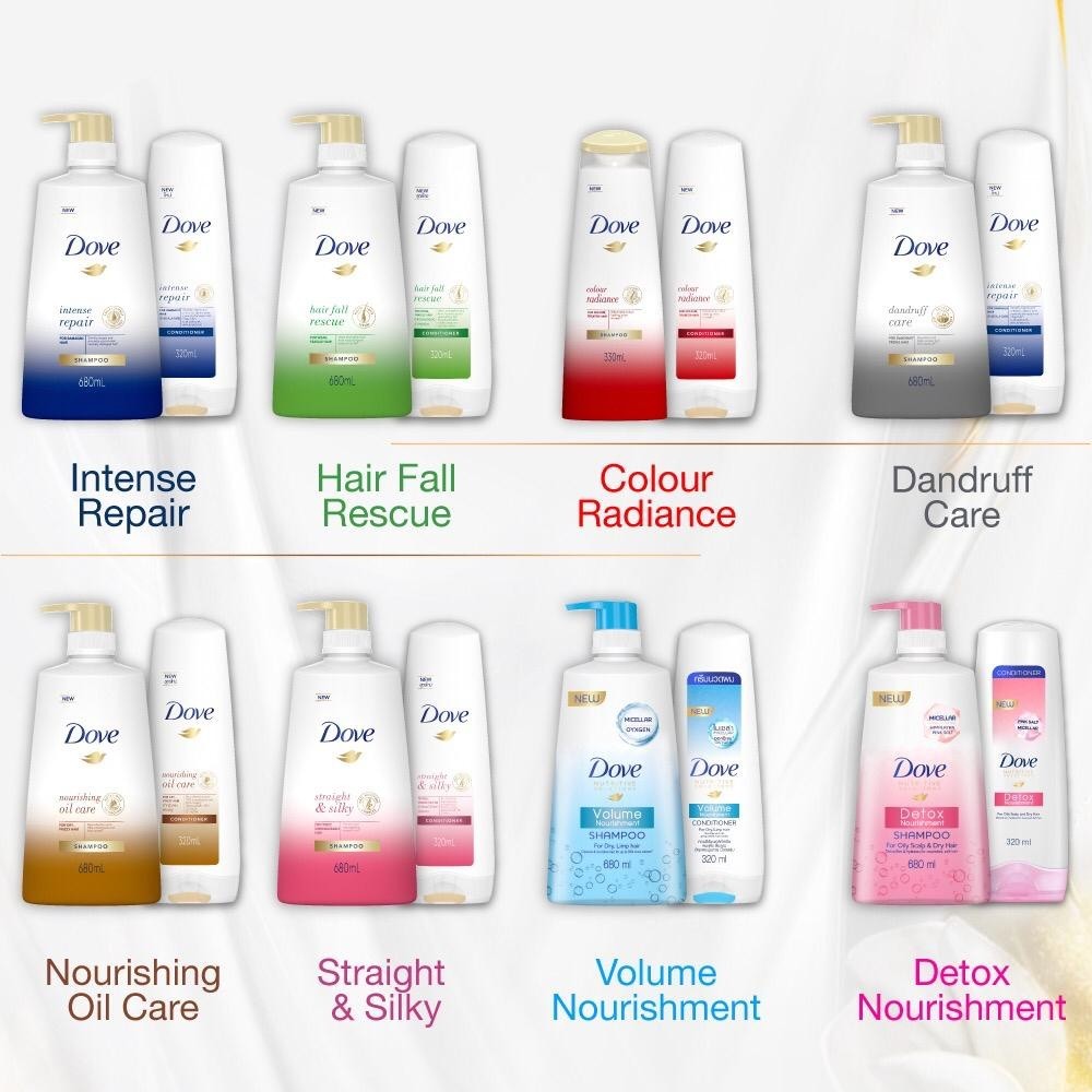 Dove Micellar Series Shampoo / Conditioner Detox/Volume/Hair Boost ...