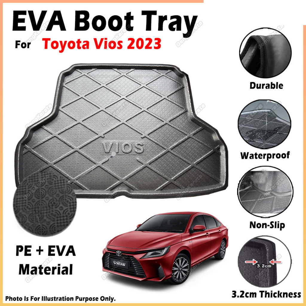 BROZ For Toyota Vios 2023-Present EVA Car Boot Tray Copolymer Trunk ...