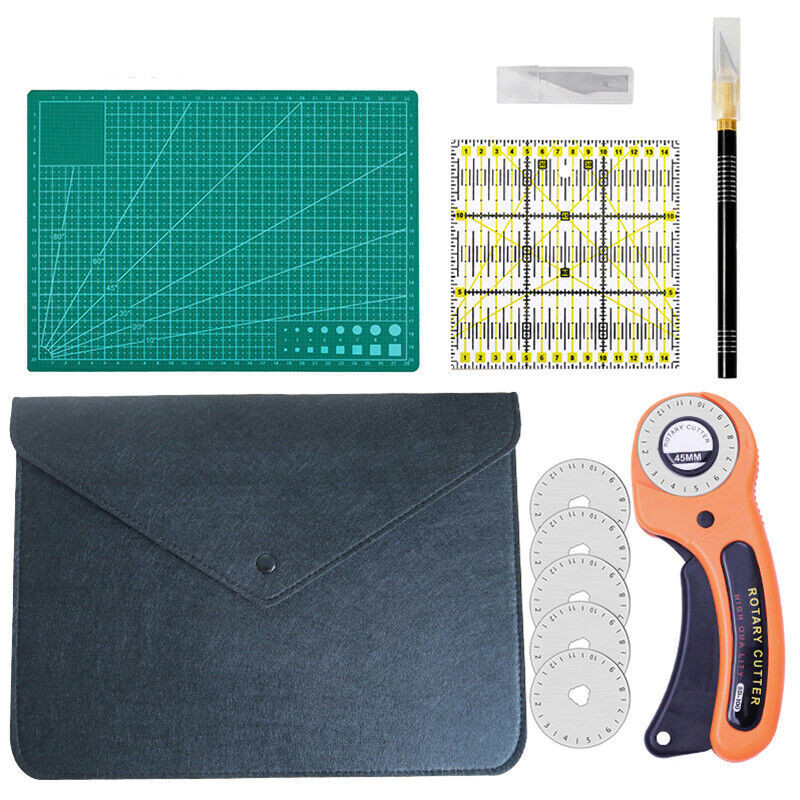 FULL SET Rotary Cutter 45mm SET Circular Cutting Tool Knife Cloth ...