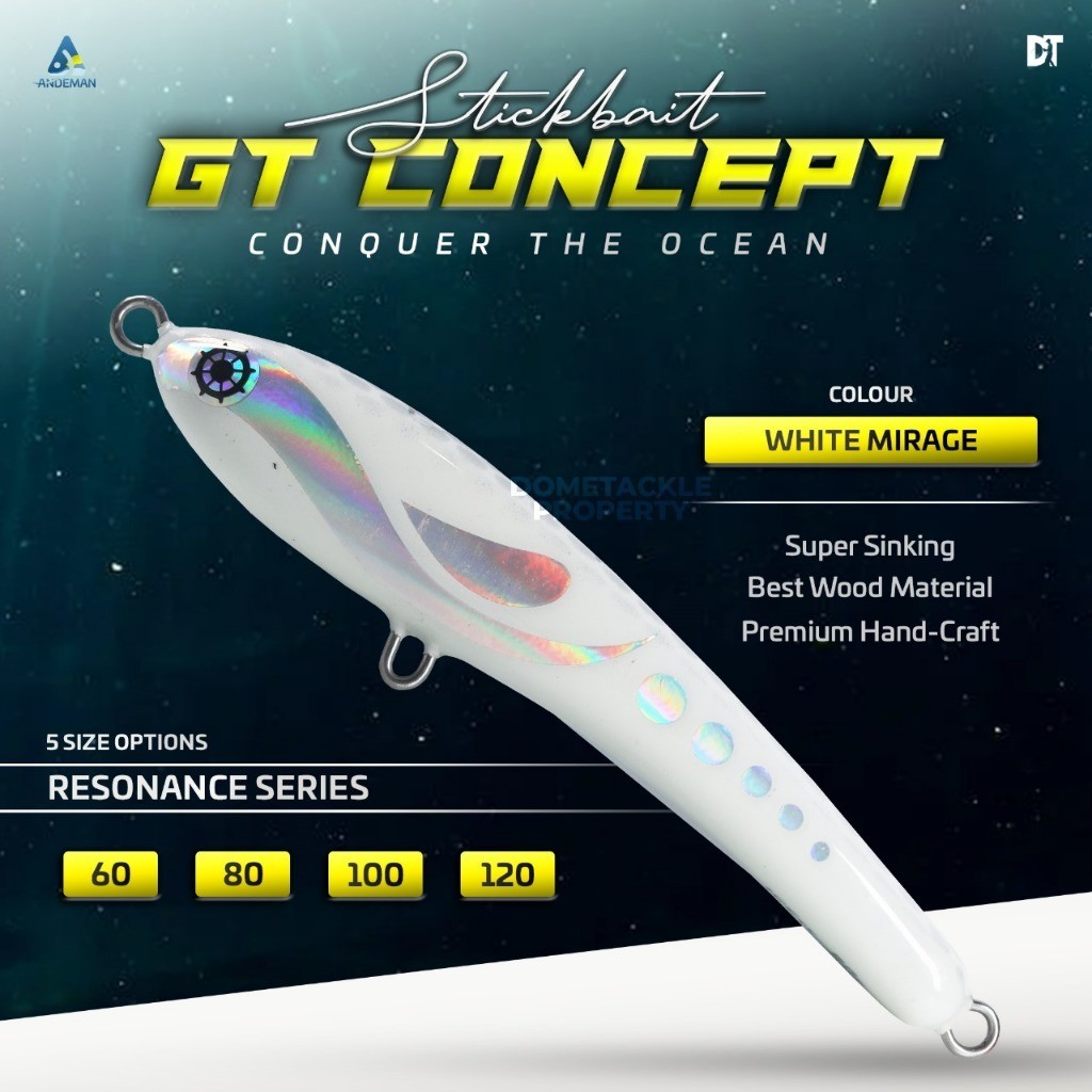 Stickbait GT Concept Resonance Series Conquer the Ocean 60 80 100 120 ...