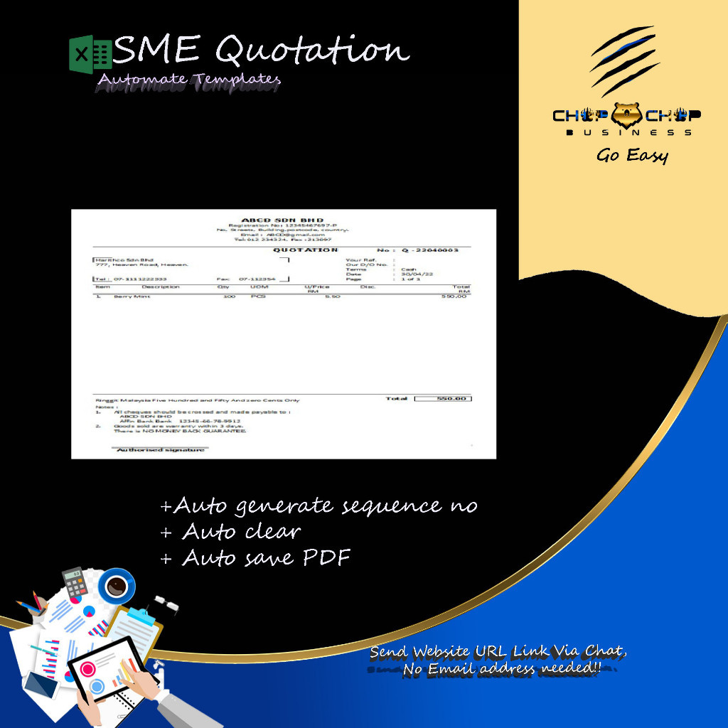 JGD Quotation Excel Template automate Ready Stock | Shopee Malaysia