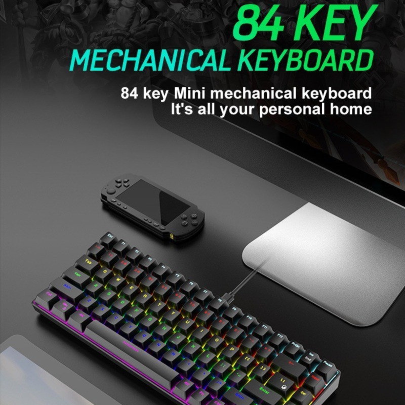 Jxck84-1 Wired 2m Waterproof 84-Key Mechanical Keyboard Luminous Hot ...
