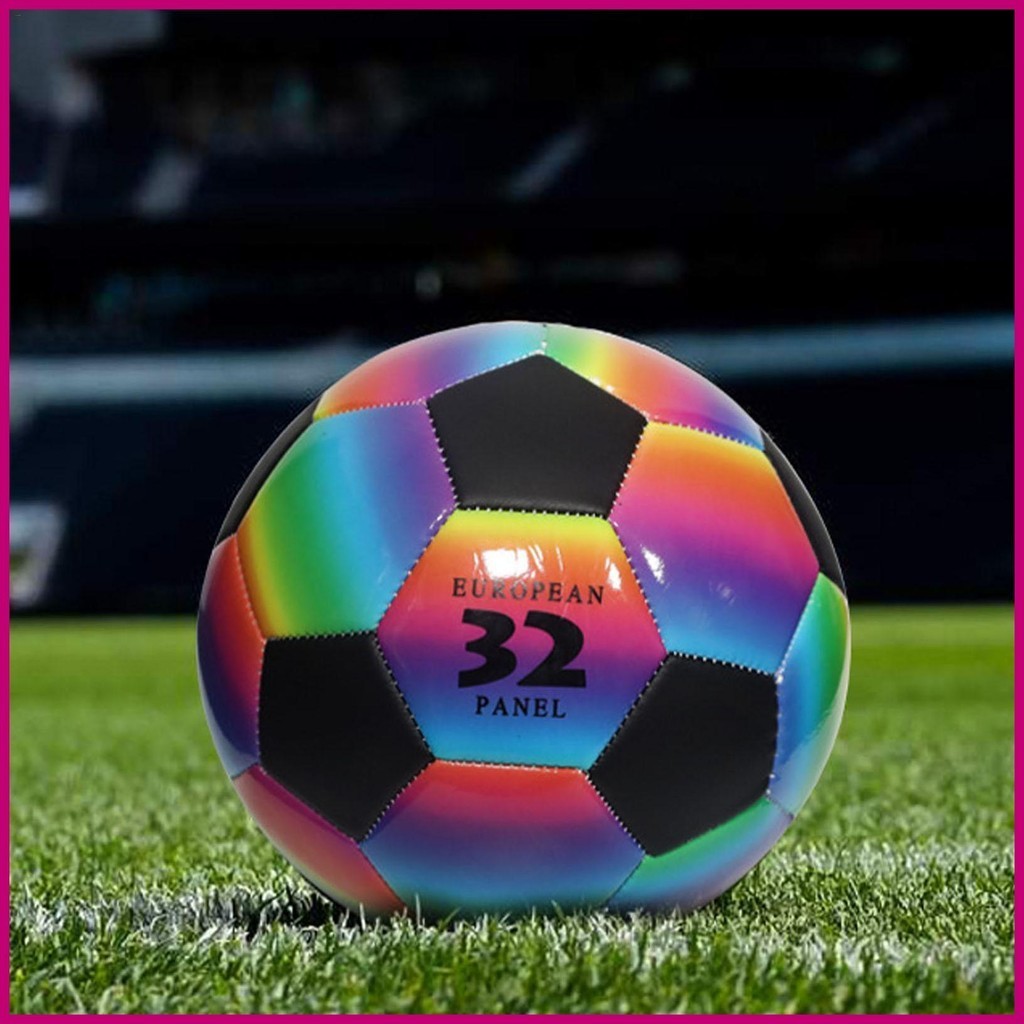 Outdoor Soccer Rainbow PVC Football for Sports Practice Portable PVC ...