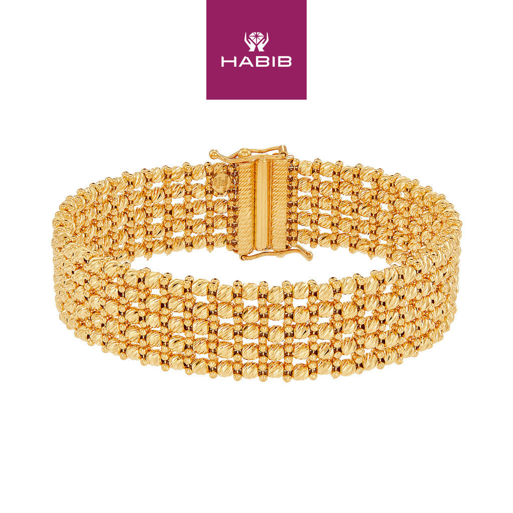 HABIB Oro Italia 916 Yellow Gold Bangle GB90880923(15) | Shopee Malaysia