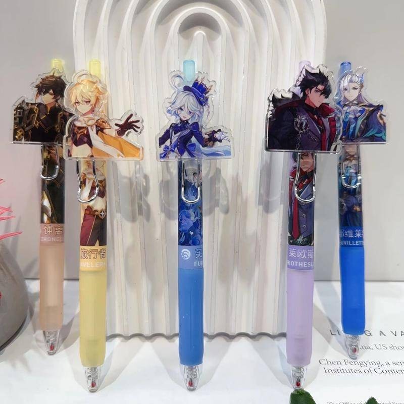 Cute Acrylic Cartoon Gel Pen Game Genshin Impact Morax Aether ...