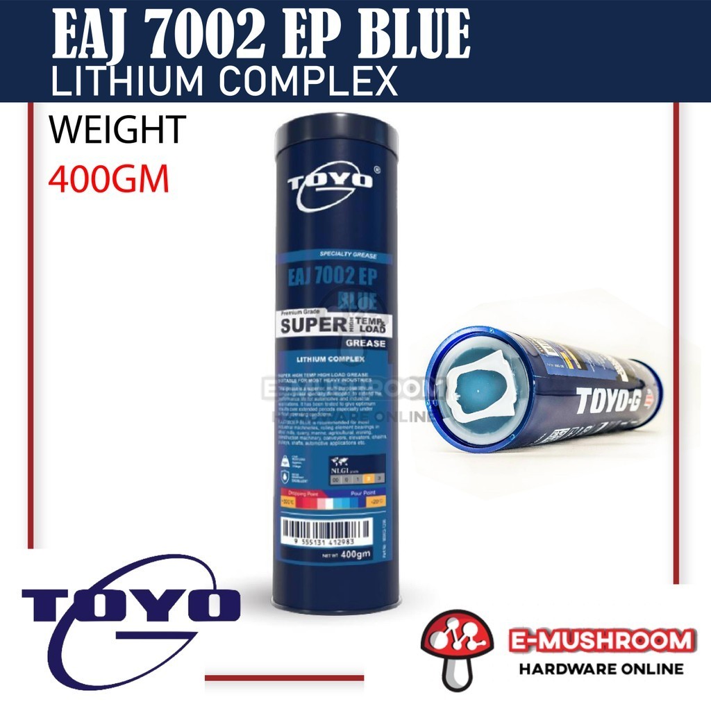 TOYO-G EAJ 7002 EP Blue Super High Temp High Load Bearing Grease 400g ...