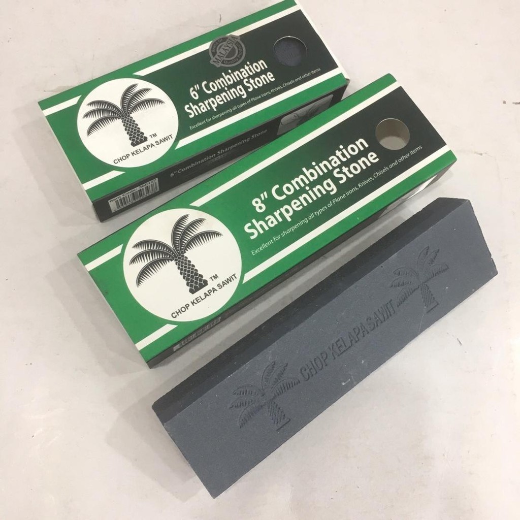6'' / 8'' Combination Sharpening Stone / Batu Asah (Brand Chop Kelapa ...