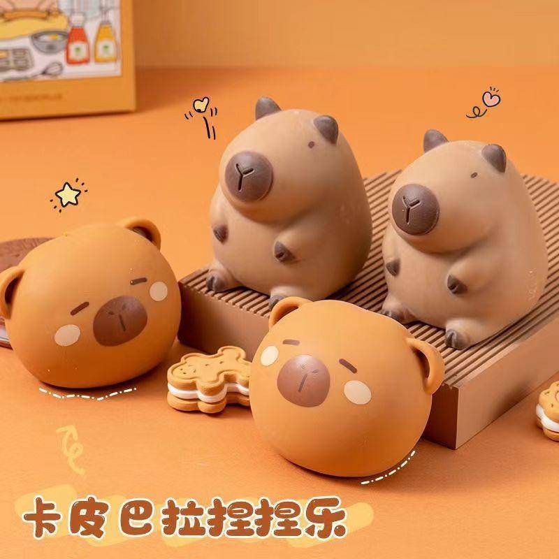Capybara Action Figures Toys Cute Cartoon Bear Figure Action Toy ...