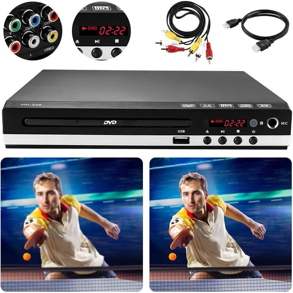 DVD Player for TV with HDMI-compatible AV-output, Home SVCD Player All ...