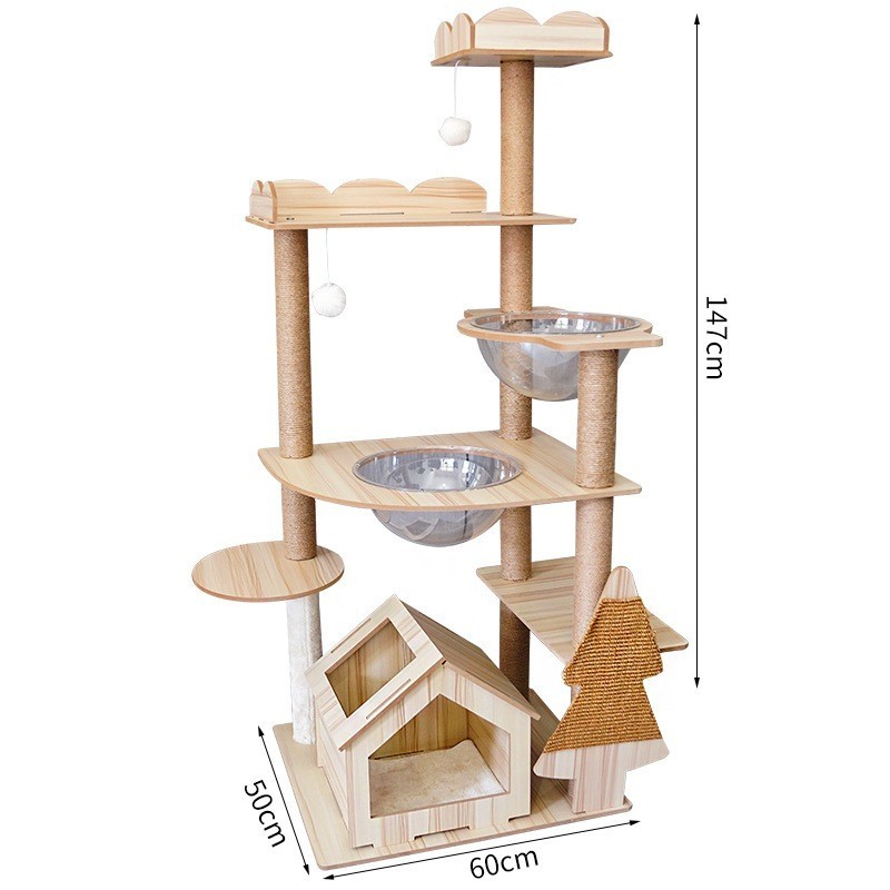 Large Cat Tree Cat Climbing Frame Cat Tower Cat Condo 170CM Premium ...