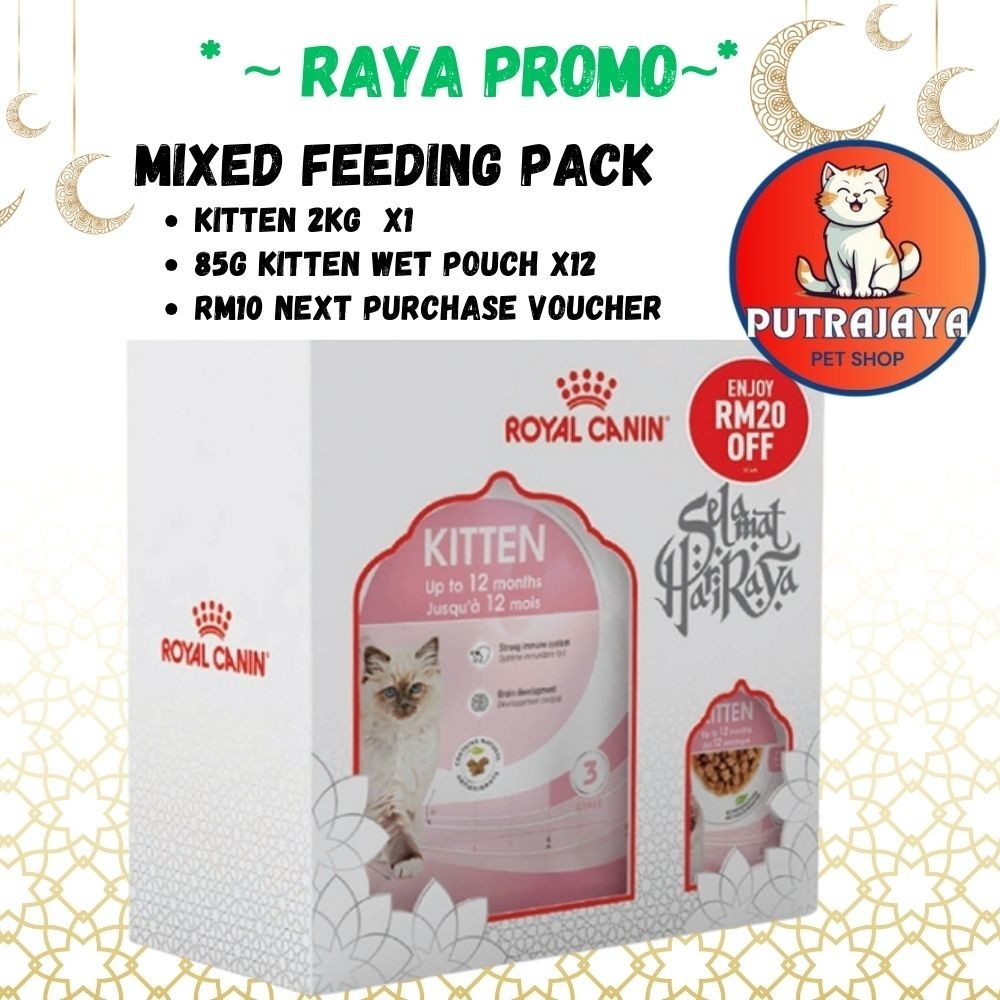 (Raya Pack) Royal Canin Kitten 2kg + 1box 85g Kitten Wet Food Pouch | Shopee Malaysia