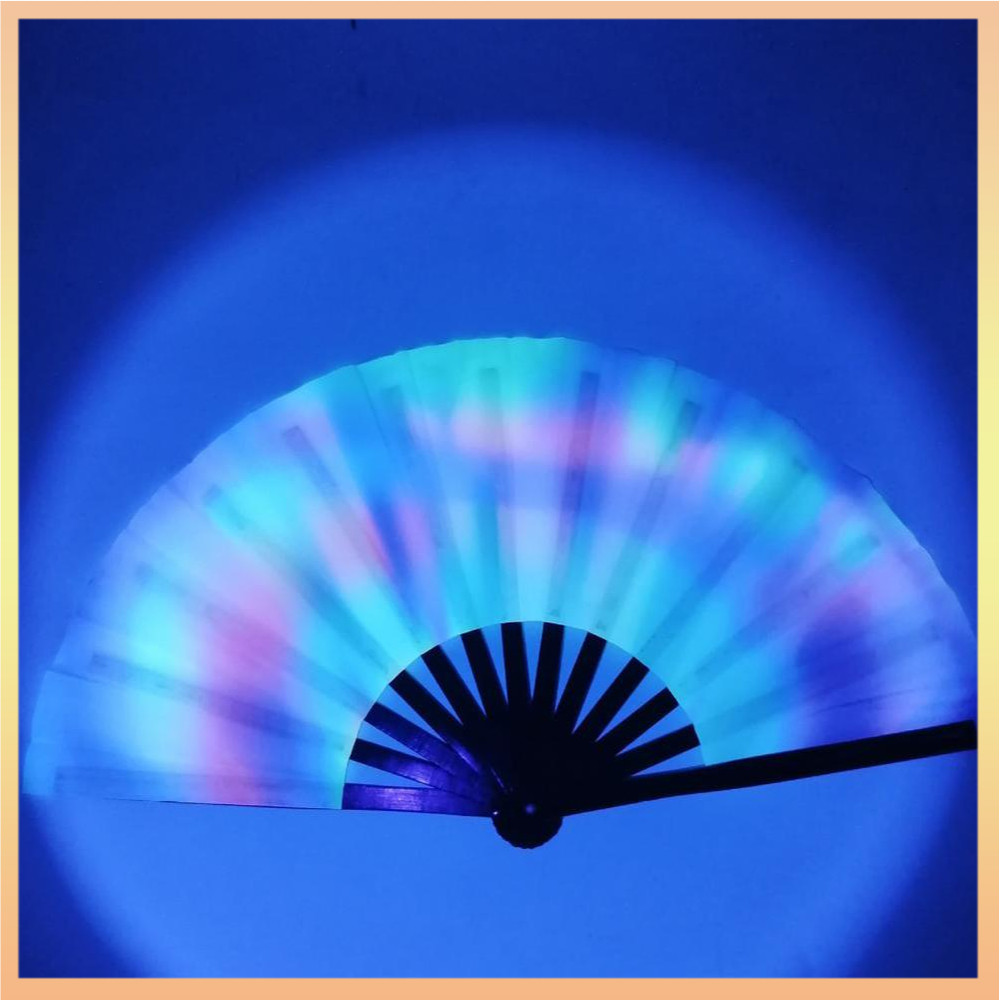 33cm Large Folding Hand Rave Fan UV Fluorescent Chinease/Japanese ...