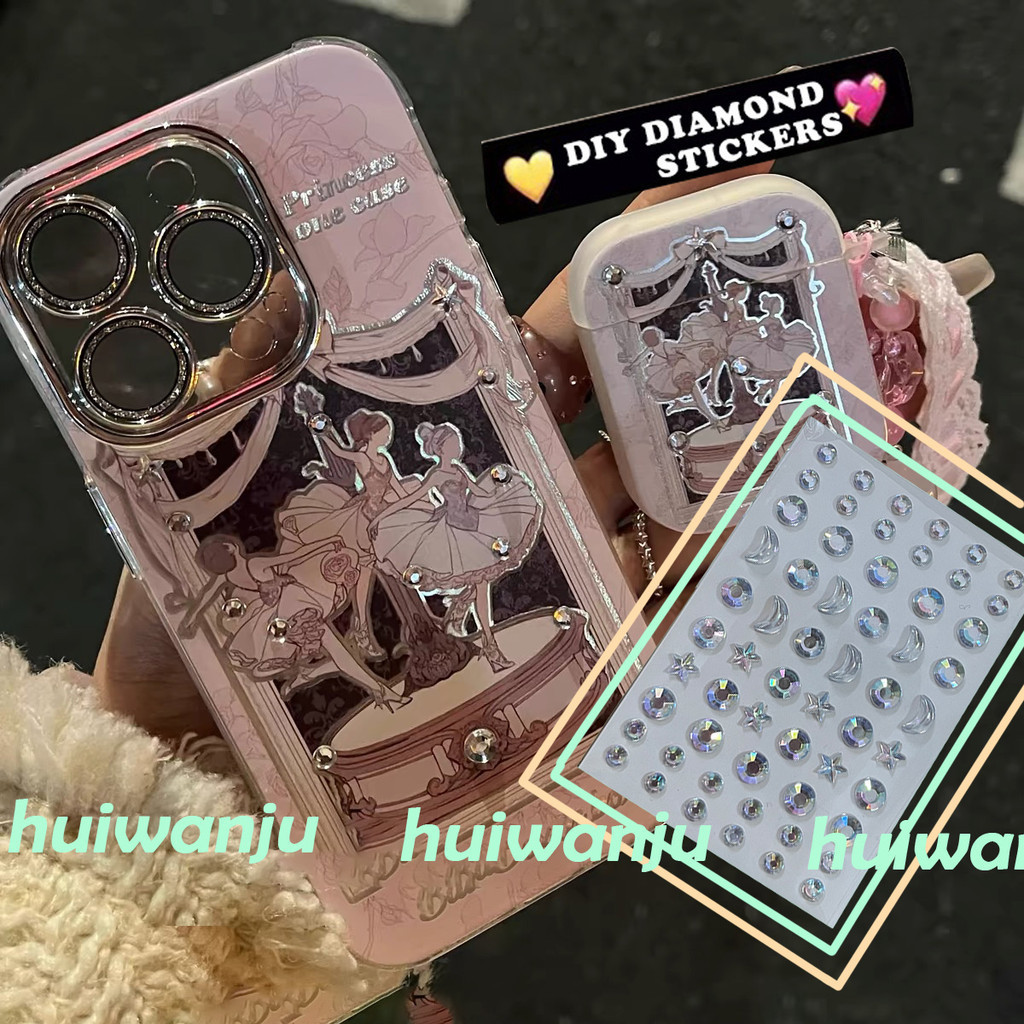 Illusionary Moon Star Water Diamond Sticker Suitable for Phone Case DIY ...