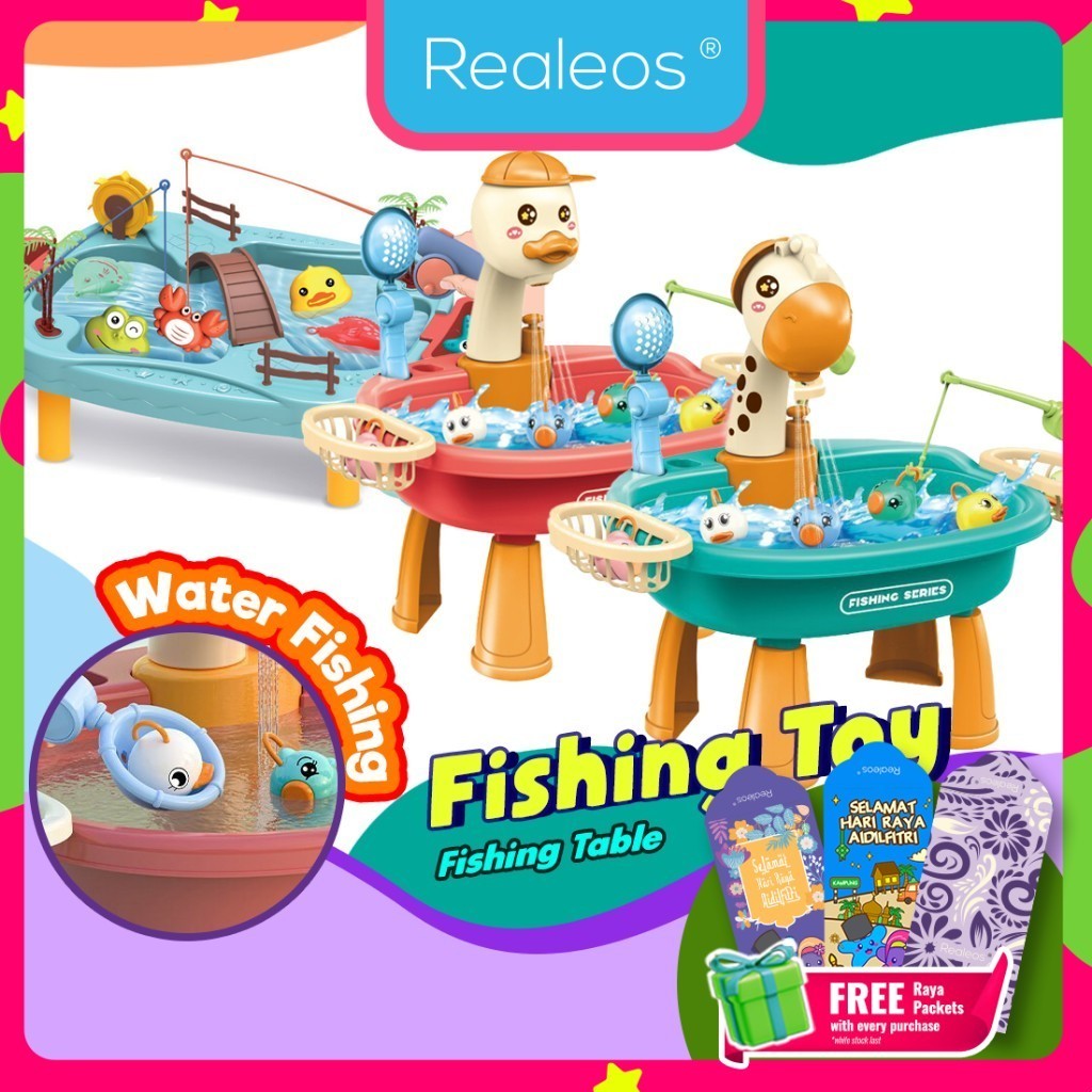 Realeos Giraffe Fish Water Electric Fishing Toy Kids Toys Table Net ...