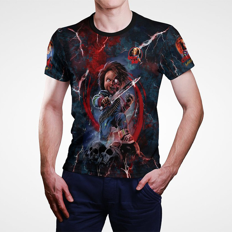 New Cult of Chucky T Shirt Men Women 3D Print Tee Summer Vintage Casual ...