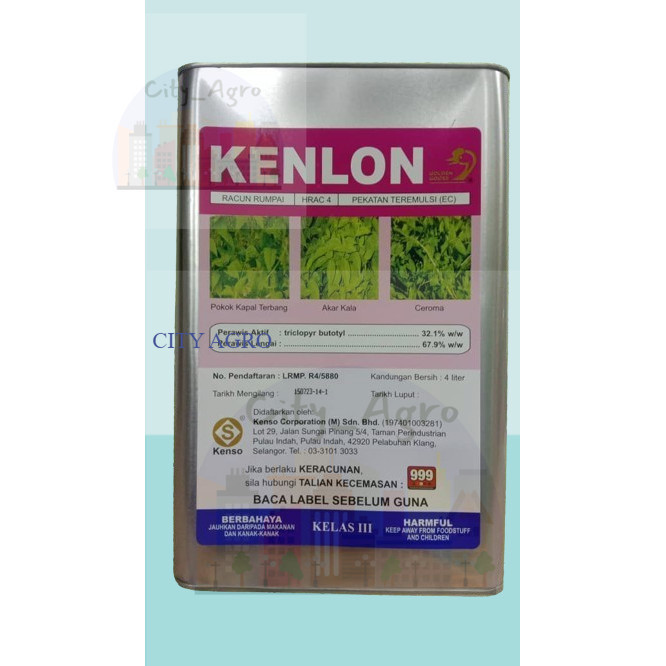 KENLON 4L 32.1% 4 LITER / Racun Pokok/ Herbicide/杀树油（杀树药水）（Racun Serap ...