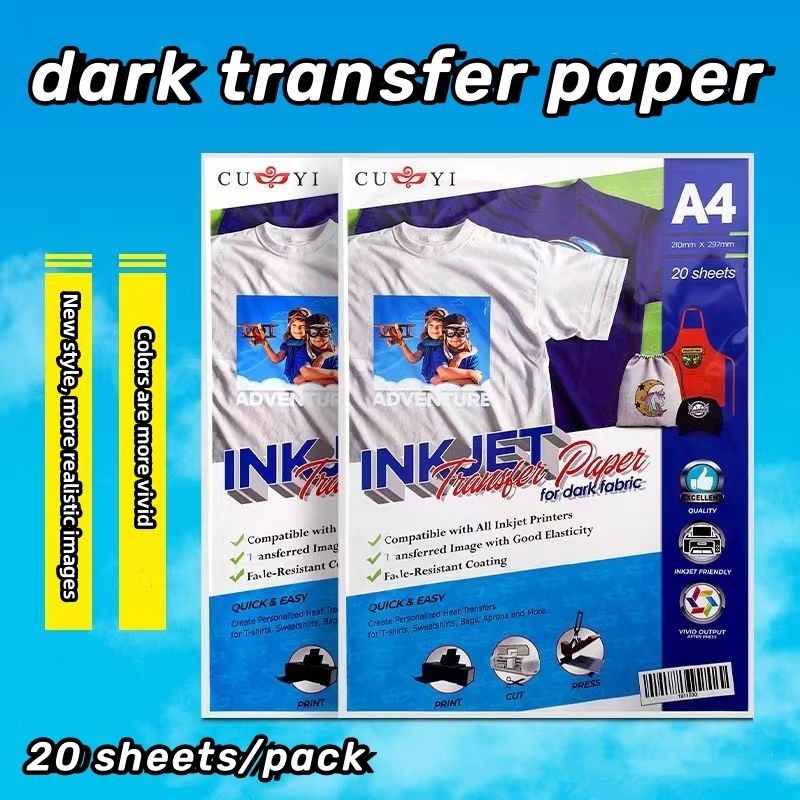 The New heat transfer paper-Dark transfer paper-A4 size inkjet laser ...