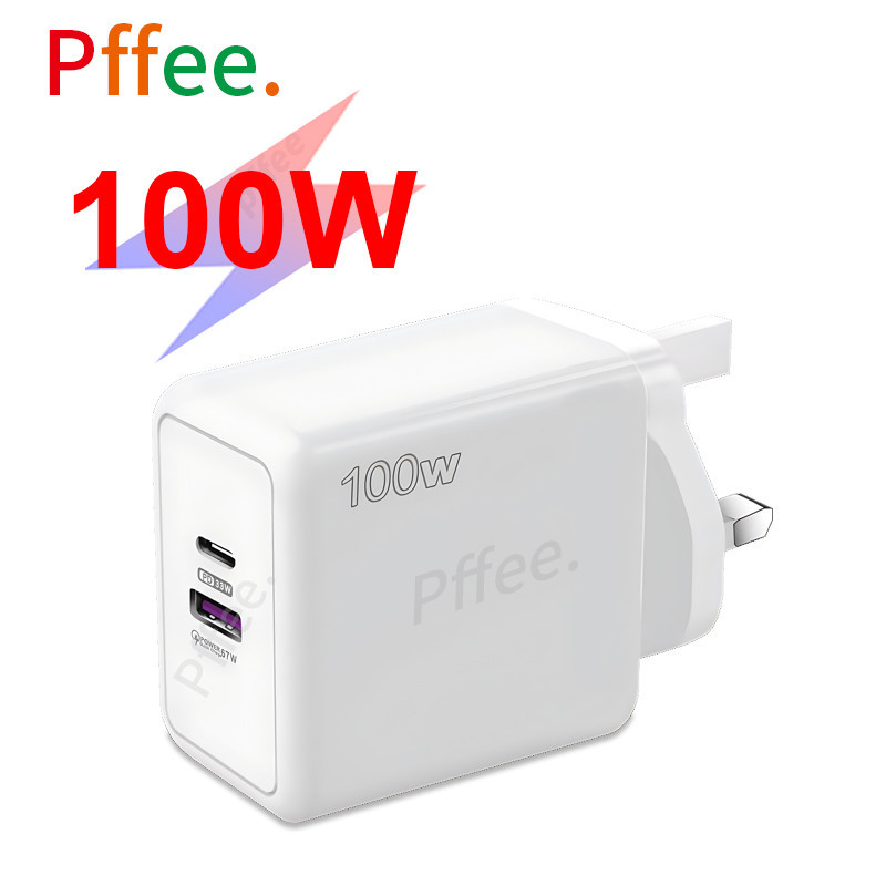 Pffee 100W USB C + QC5.0 Fast Charging Charger Type C Plug PD Adapter ...
