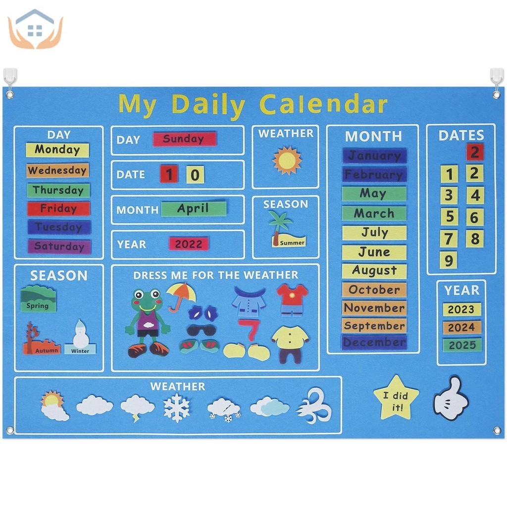 My First Daily Calendar Felt-Board for Toddlers Today Calendar ...